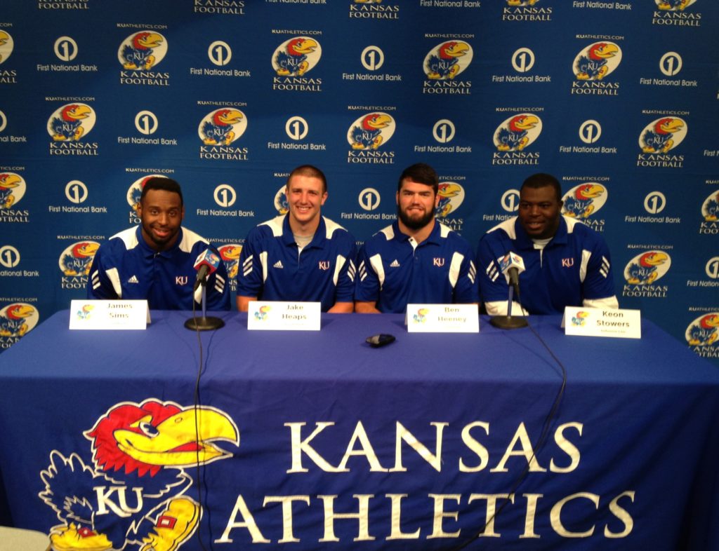 KU football announces Heaps, Heeney, Sims and Stowers as captains ...